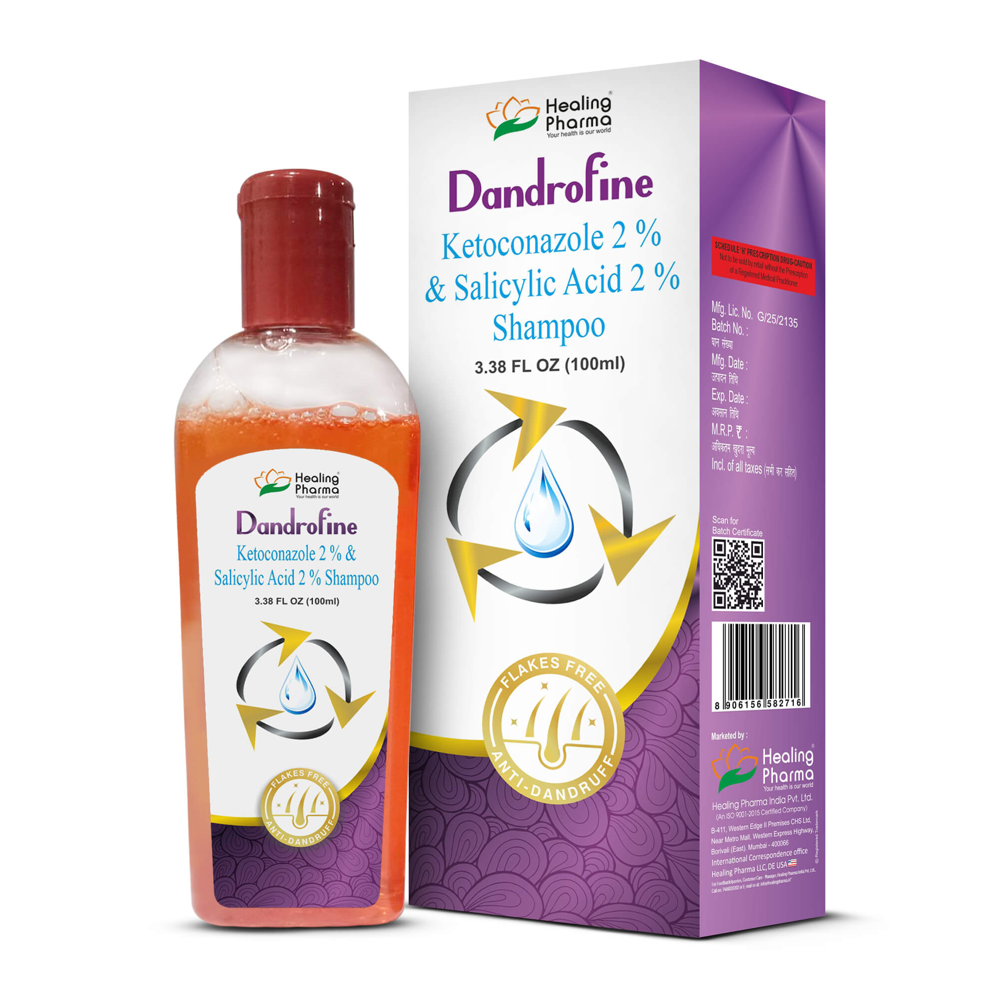 Dandrofine - Anti Dandruff Shampoo - Healing Pharma India Pvt Ltd