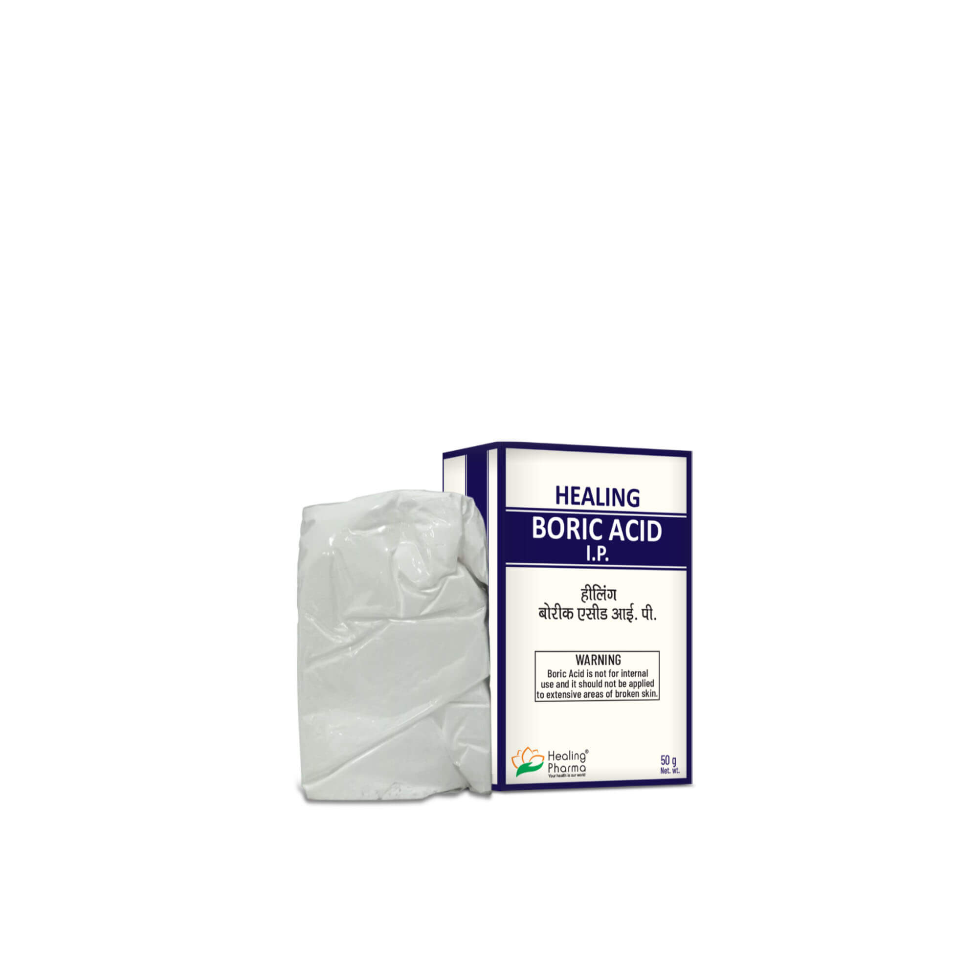 Healing Boric Acid IP Powder 50gm - Healing Pharma India Pvt Ltd