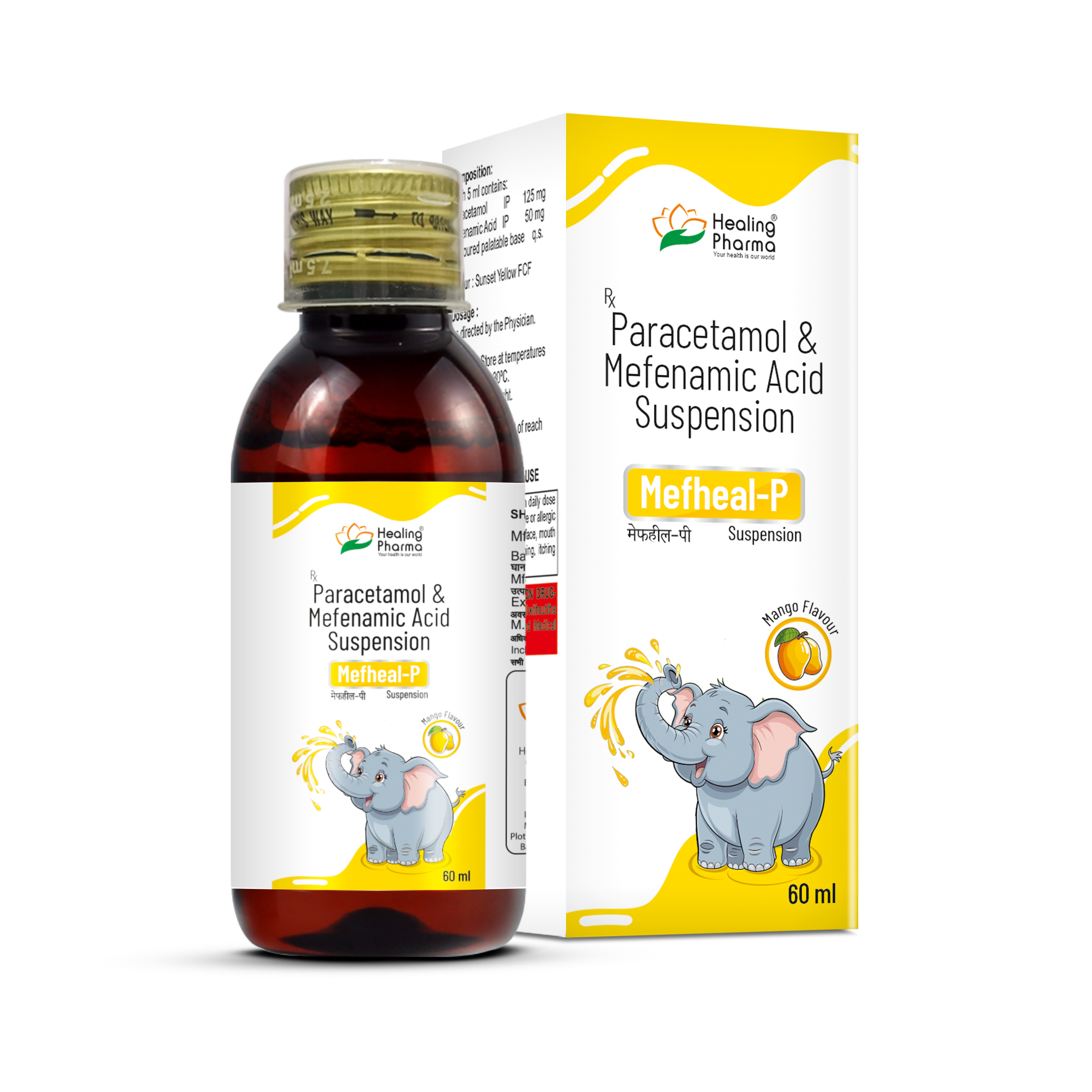 Mefheal P Syrup – Mefenamic Acid 50mg & Paracetamol 125mg / 5ml